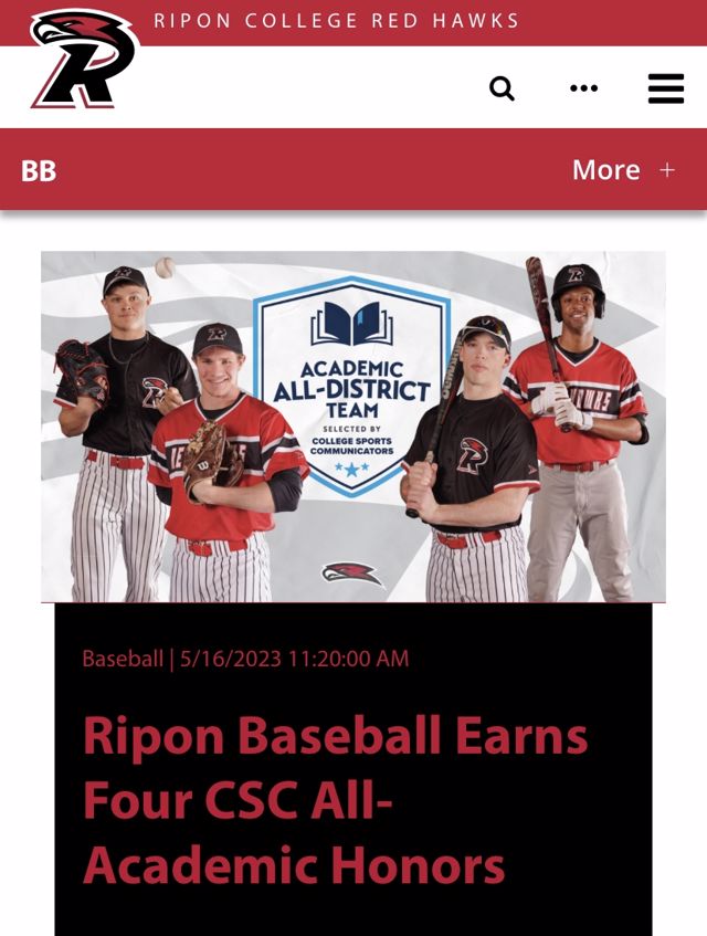 Remington Cox, Center field, Outfielder, Ripon College - NIL Profile ...